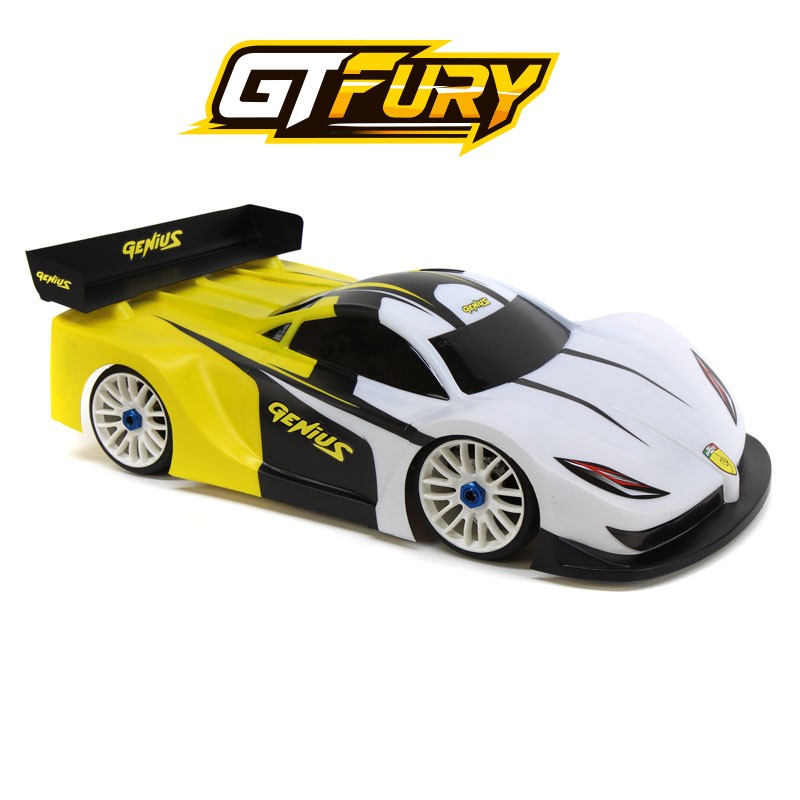 GENIUS GT FURY 1/8th GT Body with 2 wings and Decals, 1.0mm